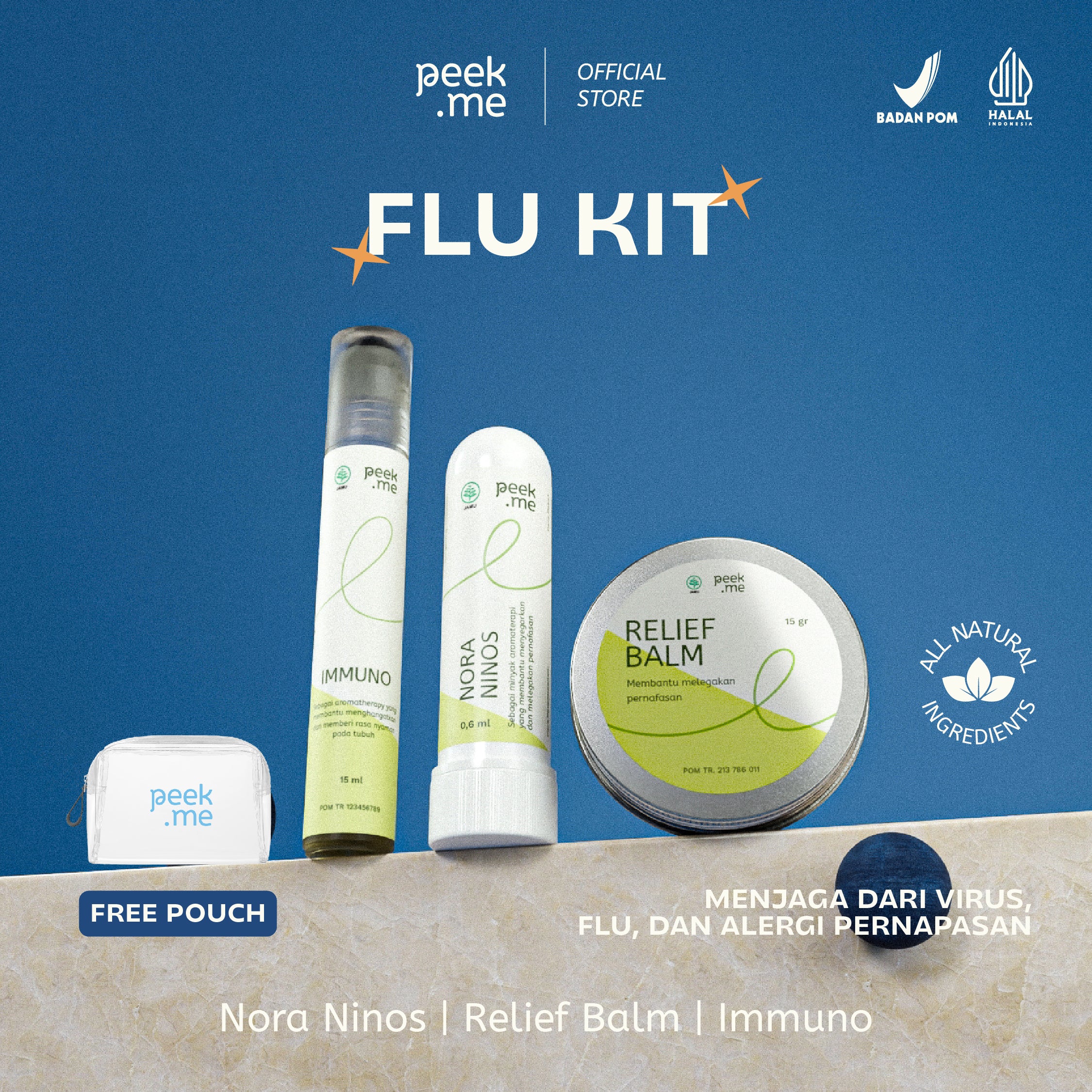 Flu Kit - Lawan Flu Secara Alami dan Aman – Peek.Me Naturals